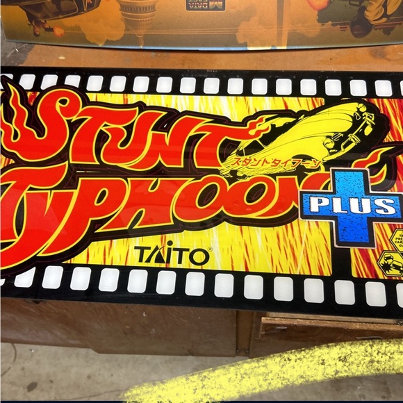 Other | Taito Stunt Typhoon Original Arcade Video Game Marquee Sign ...